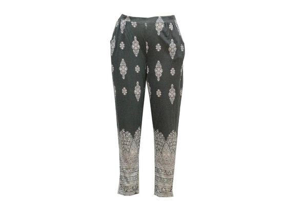 China Rayon Polyester Melange Womens Elasticated Waist Trousers For The Elderly supplier