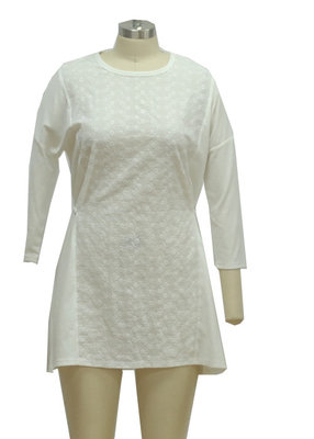 China Fitness Daytime Casual White Sundress With Sleeves , Casual Knit Summer Dresses supplier