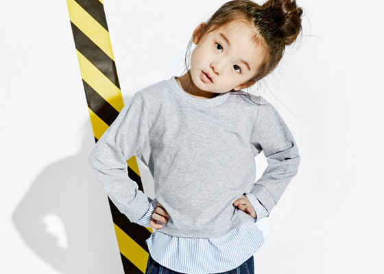 China Two Piece Grey Kids Girls Clothes Size 12 Girls Cotton Shirt Customized Size supplier