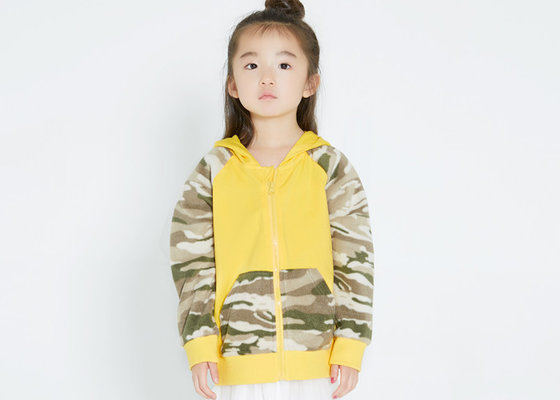 China Colorful Kids Girls Clothes Kids Hooded Jacket With Dinosaur Angle Kangaroo Pocket supplier