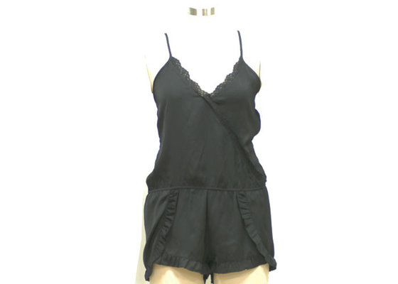 China Lace Front Ladies Casual Jumpsuits And Rompers 100% Polyester Matt Satin supplier