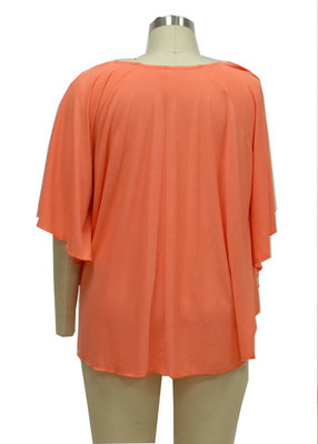 Ladies Casual Wear Raglan Short Sleeve With Stone / Ladies  Softness T Shirt   drop-shoulder sleeve supplier