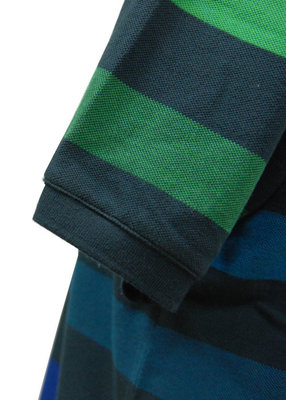 Formal Mens Polo T Shirts Yarn Dye Stripes With Fader Colors Eco Friendly supplier