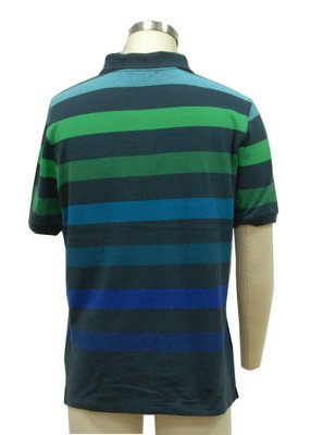 Formal Mens Polo T Shirts Yarn Dye Stripes With Fader Colors Eco Friendly supplier