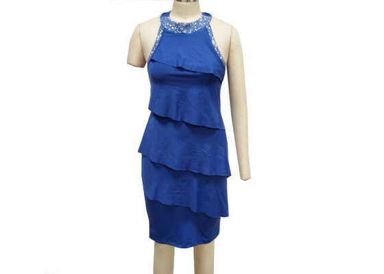 Sexy Halter Neck Maxi Beach Dress , Casual Sleeveless Summer Dresses Breathable supplier