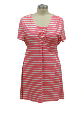 Women'S Casual Cotton Summer Dresses , Striped Maternity Midi Dress Mini Yard Dye supplier