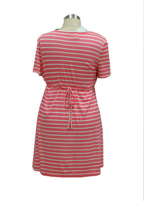 Women'S Casual Cotton Summer Dresses , Striped Maternity Midi Dress Mini Yard Dye supplier
