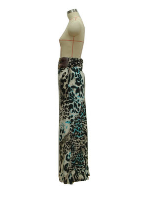 Leo Print Beautiful Womens Long Skirts , High Waisted Bodycon Skirt Anti Wrinkle supplier