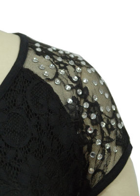 Trendy Women'S Casual Dresses Shining Rhinestone On Shoulder Ladies Work Dresses supplier