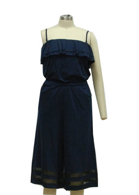 Summer Sleeveless Ladies Casual Jumpsuits Two Big Ruffle Bottom Romper supplier