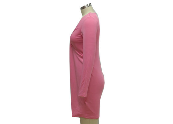 Ruches Draped Women'S Casual Dresses Long Sleeve Office Dresses Customized Logo supplier