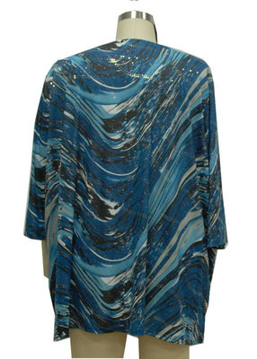 Allover Printing Womens Oversized T Shirt , Women'S Sequin T Shirt Shiny Effect supplier