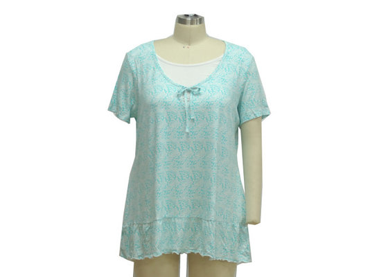 Round Neck Exotic Womens Night Robes , Western Style Women'S Plus Size Nightgowns supplier