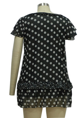 100% Polyester Women'S Chiffon Dresses , Classic Black And White Party Dresses supplier