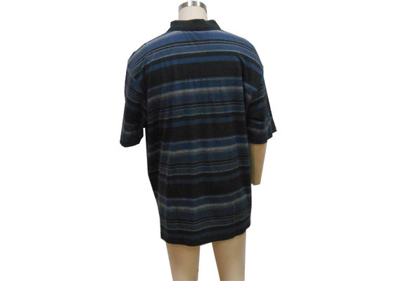 Breathable 100% Cotton Mens Polo T Shirts With Flat Knit Polo Collar OEM Service supplier