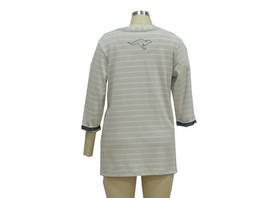 Allover Striped Casual Ladies Wear Yarn Dyed Inside Long Oversized Knit Sweaters supplier