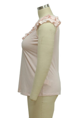 Slim Waist Ladies Tank Tops Womens Swing Vest Tops With Rhinestones supplier