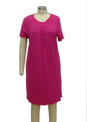 Romantic Ladies Night Dresses Sleepwear Yarn Dyed Clothing Dimensionally Stable supplier