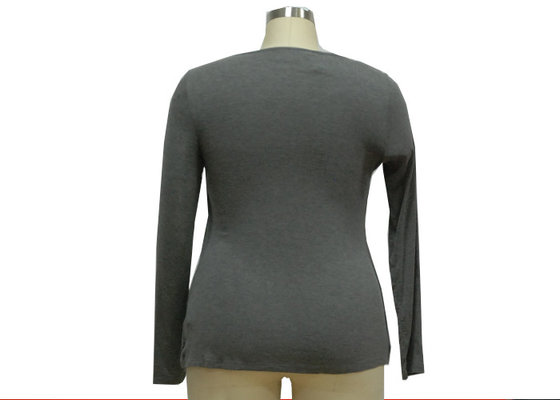 Ladies Casual Long Sleeve T Shirt Open Front Cardigan And Front Print With Metical Studs supplier