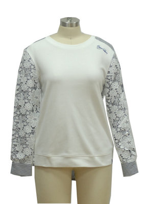 Personality New Design Decoration Lace Up Layer Ladies Pullover Shirt Like Cuff Sewing supplier