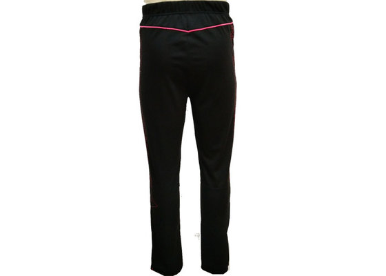 Flat Drawstring Womens Active Pants , Piping Knitting Womens Gym Trousers supplier