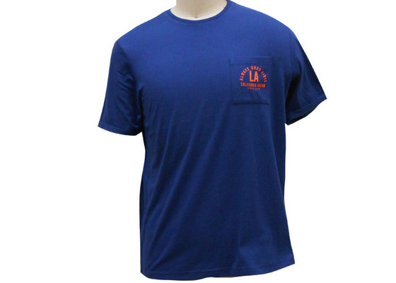 Royal Blue Round Neck Mens Polo T Shirts With Pattern Printed Comfortable supplier