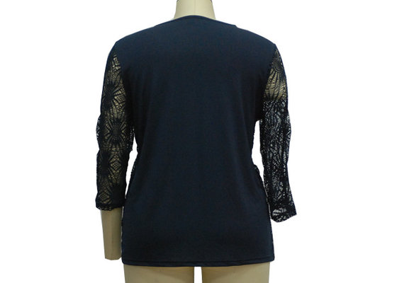 Sunflower ElastIc Lace Ladies Casual T Shirts With Anti Silver Beads Neckties supplier