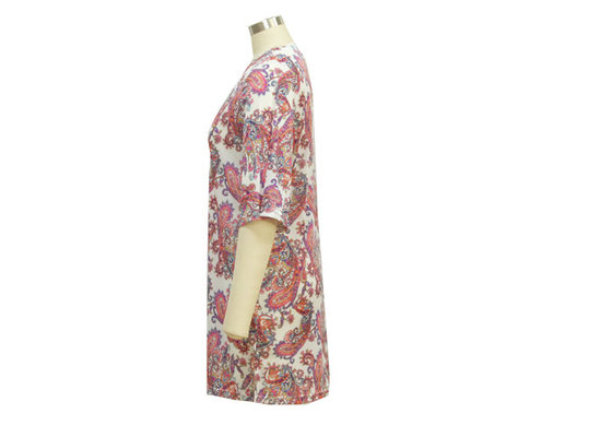 Nice And Cool Womens Mesh Dress , 3 4 Sleeve Casual Summer Dresses Fashionable supplier