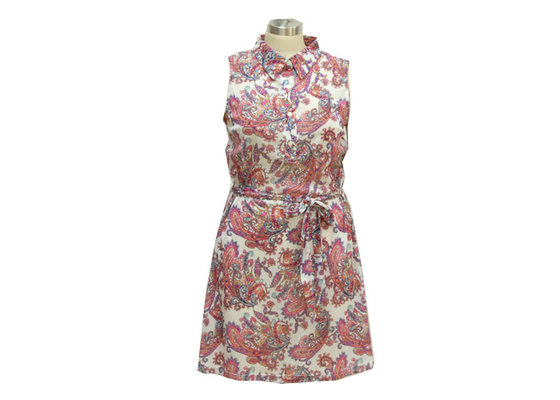 Beachwear Type Women'S Casual Dresses Polo Collar Dress With Long Belt supplier