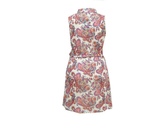 Beachwear Type Women'S Casual Dresses Polo Collar Dress With Long Belt supplier