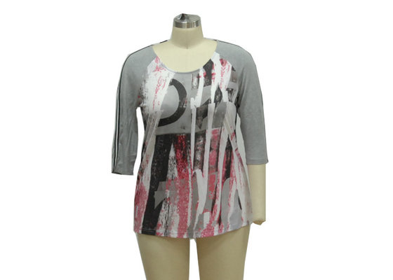 Customized Brand Ladies Casual T Shirts Raglan 3 4 Sleeve Shirt Eco Friendly supplier