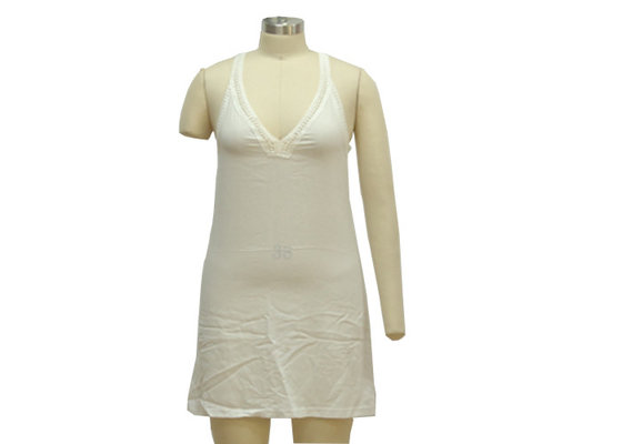 White Halter Neck Casual Ladies Wear Comfortable Sexy Women'S Night Dress supplier