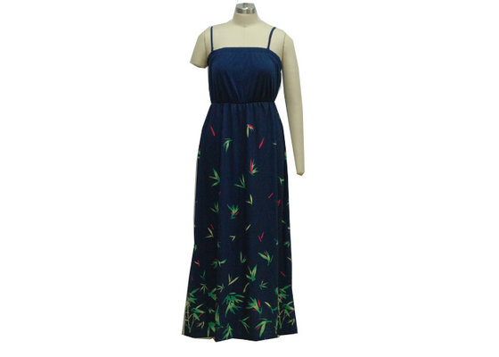 Elastine Waist Gradient Womens Slip Dress , Viscon Summer Casual Maxi Dresses supplier