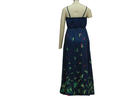 Elastine Waist Gradient Womens Slip Dress , Viscon Summer Casual Maxi Dresses supplier