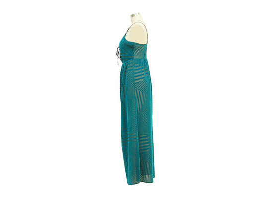 Fashion Suspender Long Women'S Casual Dresses Clothes Flocked Mesh Fabric supplier