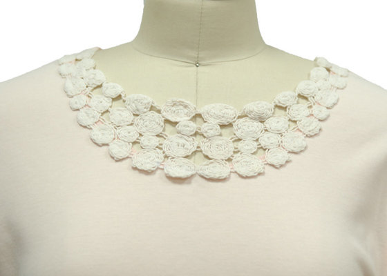 Pretty Casual Ladies Wear Printed Lace Neck T Shirt Casual Evening Outfits supplier
