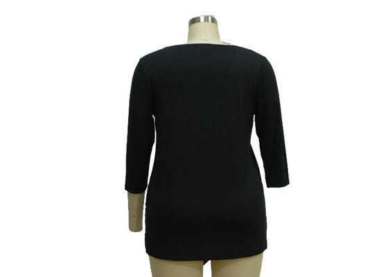 Front Length Back Short Casual Ladies Wear Women'S Plus Size 3 4 Sleeve Tunics supplier