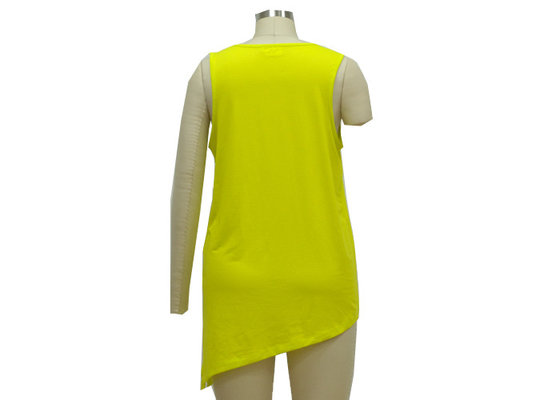 Super Comfort Yellow Patterned Cami Tops , Unique Ladies Sleeveless Tank Tops supplier