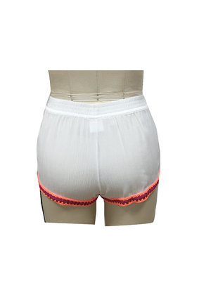 Skinny Pattern White Ladies Casual Pants Lace Decoration Women'S Pajama Shorts supplier