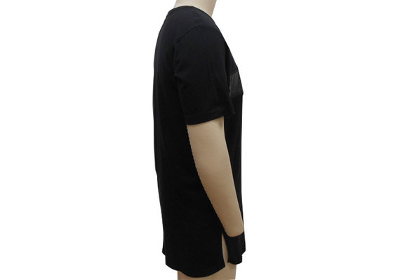 Rubber Stripe Printed Mens Zip Up Polo Shirts , Men'S Polo Shirts With Chest Pocket supplier