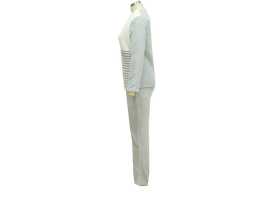 Cute Embroider Womens Winter Nightwear , Windproof Women'S Fleece Pajama Sets supplier