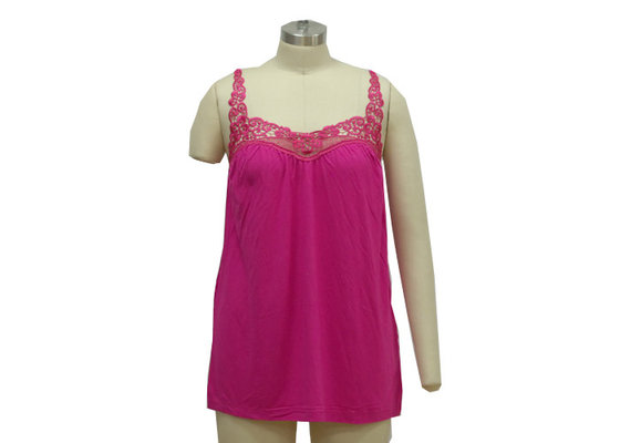 Ladies Short Nightgowns Slip Nightwear , Viscose Spandex Womens Casual Outfits Summer supplier