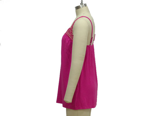 Ladies Short Nightgowns Slip Nightwear , Viscose Spandex Womens Casual Outfits Summer supplier