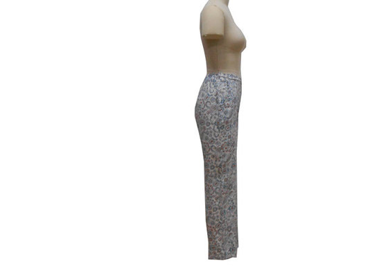 Cashew Print Ladies Casual Pants Plus Size Tall Trousers With Pompom Waist String supplier