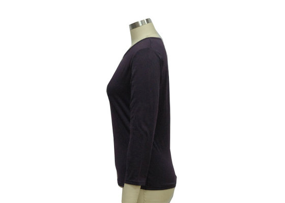 Plain Crew Nack Casual Ladies Wear Single Face Fleece Basic Long Sleeve T Shirt supplier