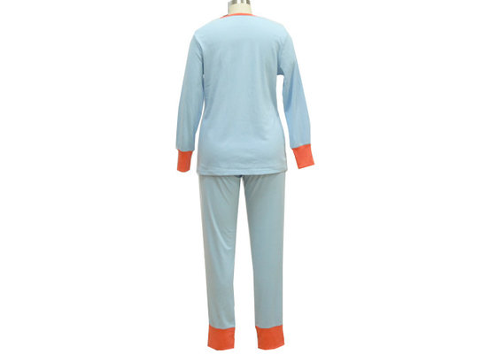 Full Length Ladies Pajama Sets Women'S 2 Piece Pajamas Plain Dyed Technics supplier