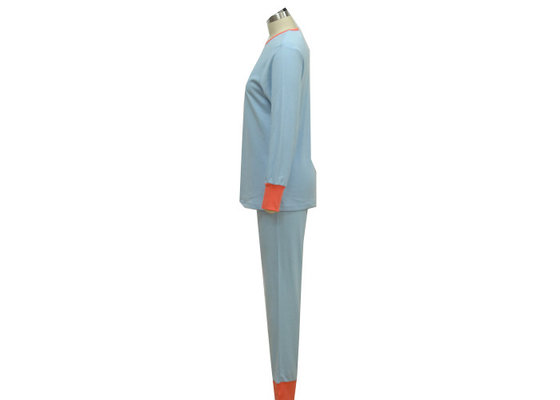 Full Length Ladies Pajama Sets Women'S 2 Piece Pajamas Plain Dyed Technics supplier