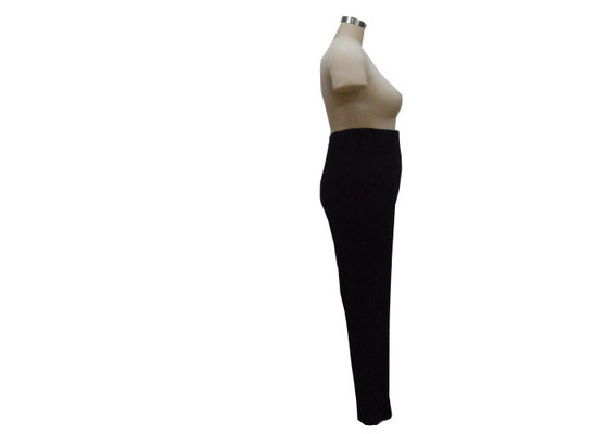 Anti Pilling Black Wide Leg Ladies Casual Pants Jersey Outdoor Sports Wear supplier