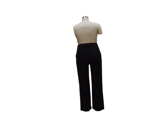 Anti Pilling Black Wide Leg Ladies Casual Pants Jersey Outdoor Sports Wear supplier