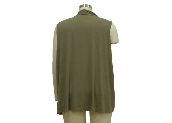 Sleeveless Casual Ladies Wear Long Drape Front Cardigan Knitting Pattern supplier